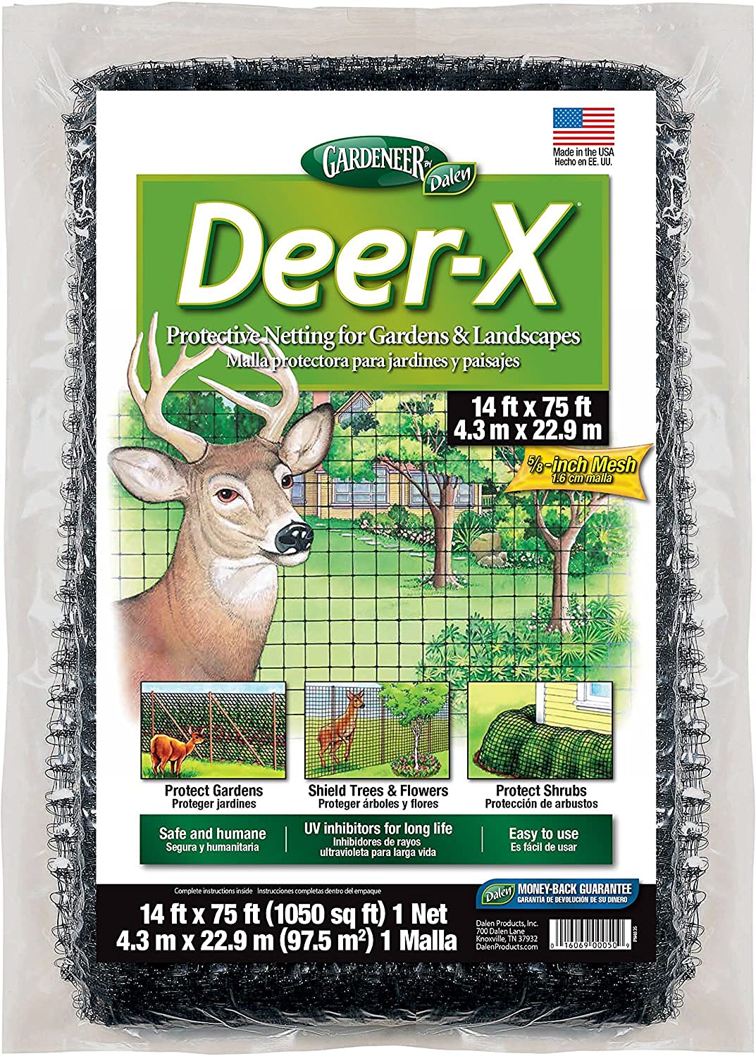 Dalen Deer X Protective Netting for Gardens and Landscapes - 14′ x 75′