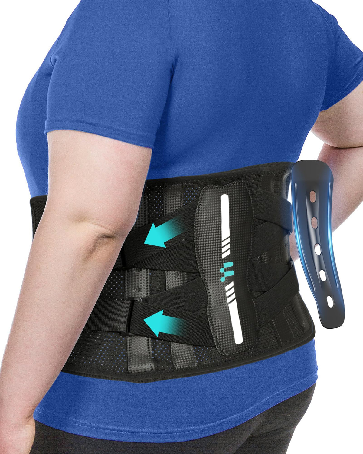 Fitomo Back Brace for Women Men with Ergonomic Curved Spine Support an