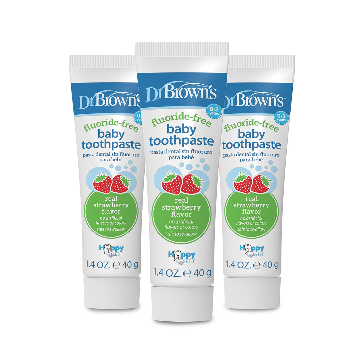 Dr. Brown's Fluoride-Free Baby Toothpaste, Infant & Toddler Oral Care,