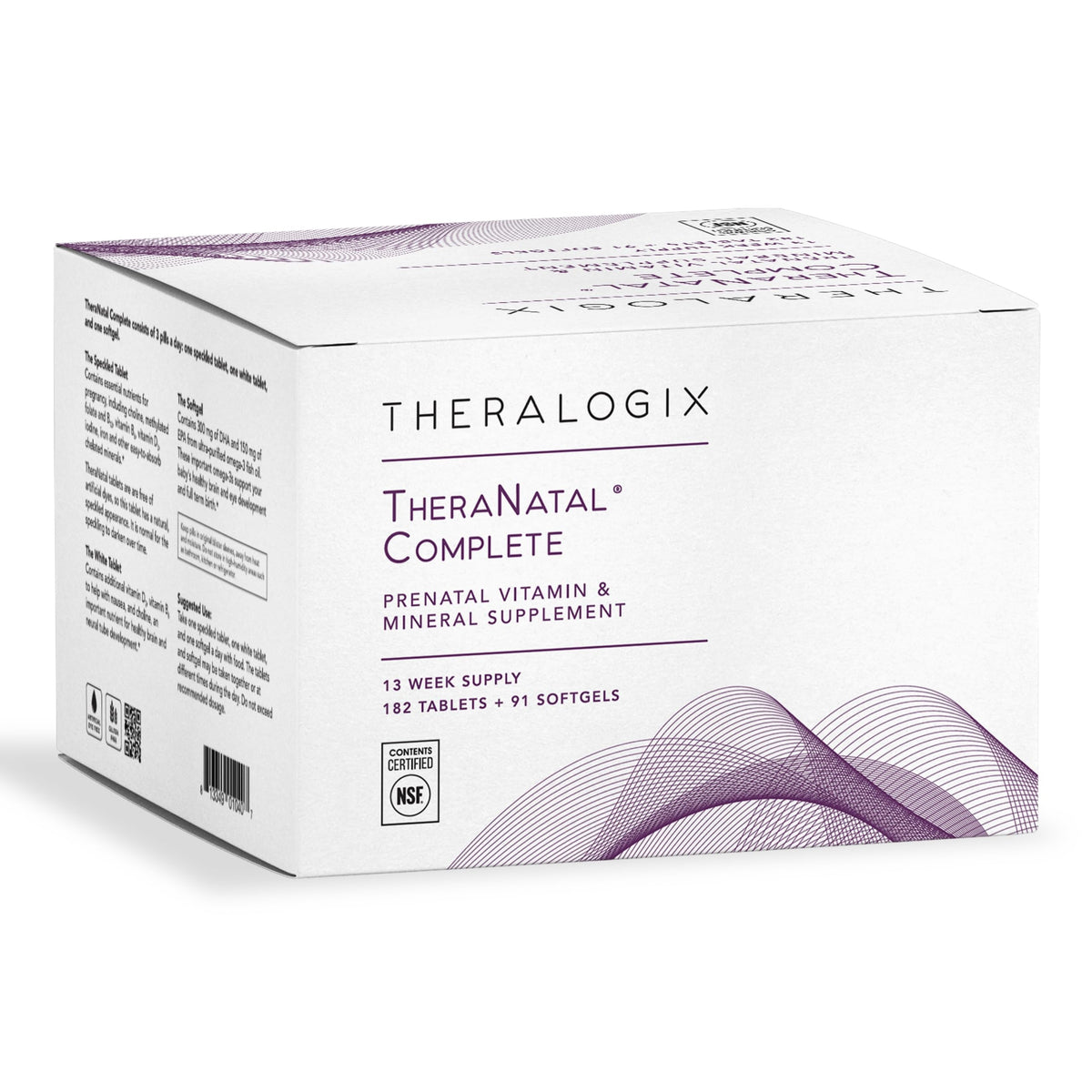 Theralogix TheraNatal Complete Prenatal Vitamin Supplement - 91-Day Su