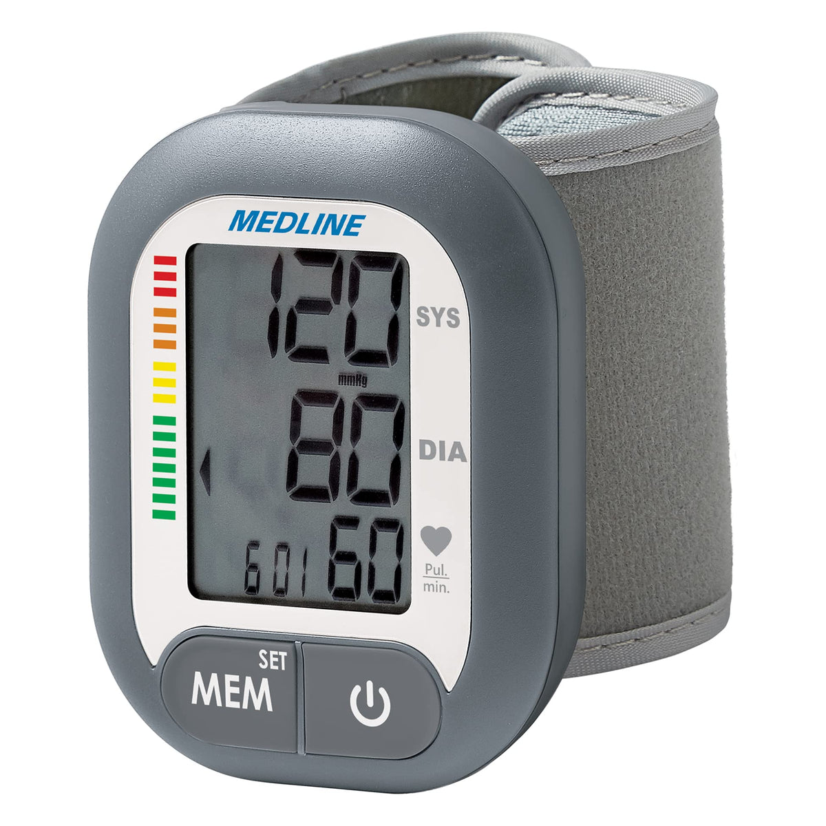 Medline Digital Wrist Blood Pressure Monitor, BP Cuff with Batteries I