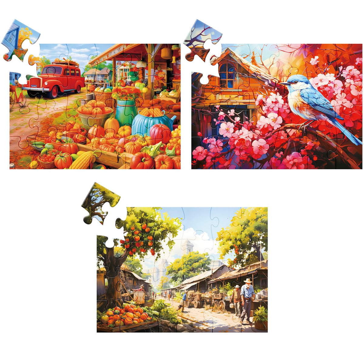 24 Large Piece Puzzles for Seniors Wooden Puzzle Dementia Alzheimer's