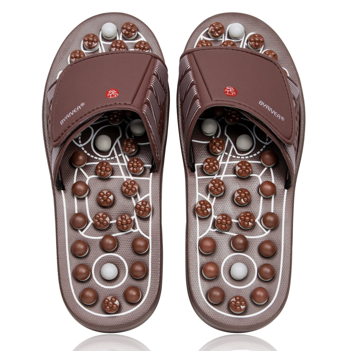 BYRIVER Acupressure Foot Massage Mat, Reflexology Tools, Spiky Ball Ro