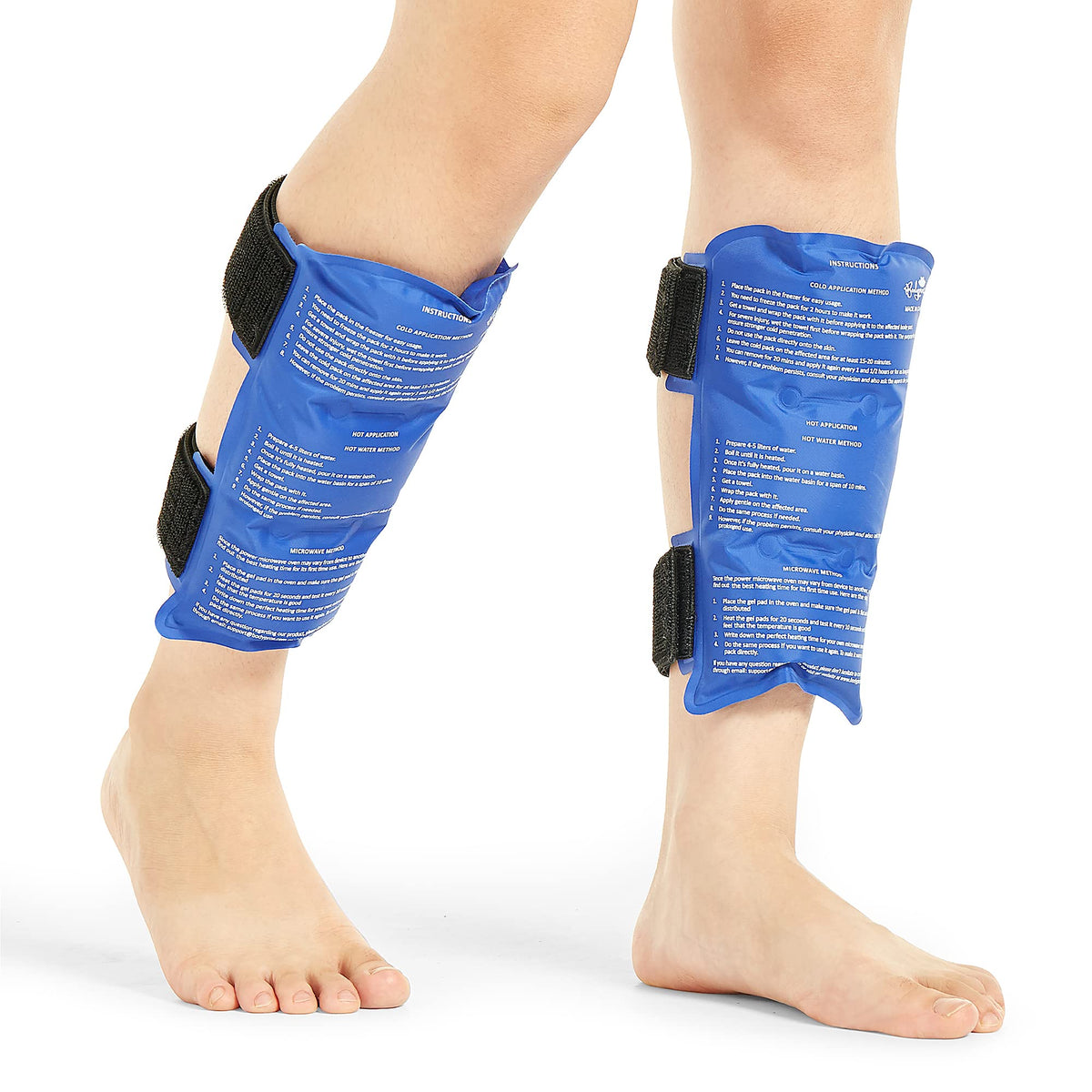 BODYPROX Shin Splint Ice Pack 2 Pack - Reusable Shin Cold and Hot Wrap