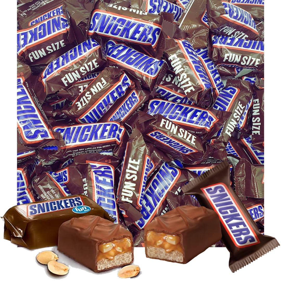 Snicker Fun Size Candy Bars - Rich Milk Chocolate with Creamy Caramel