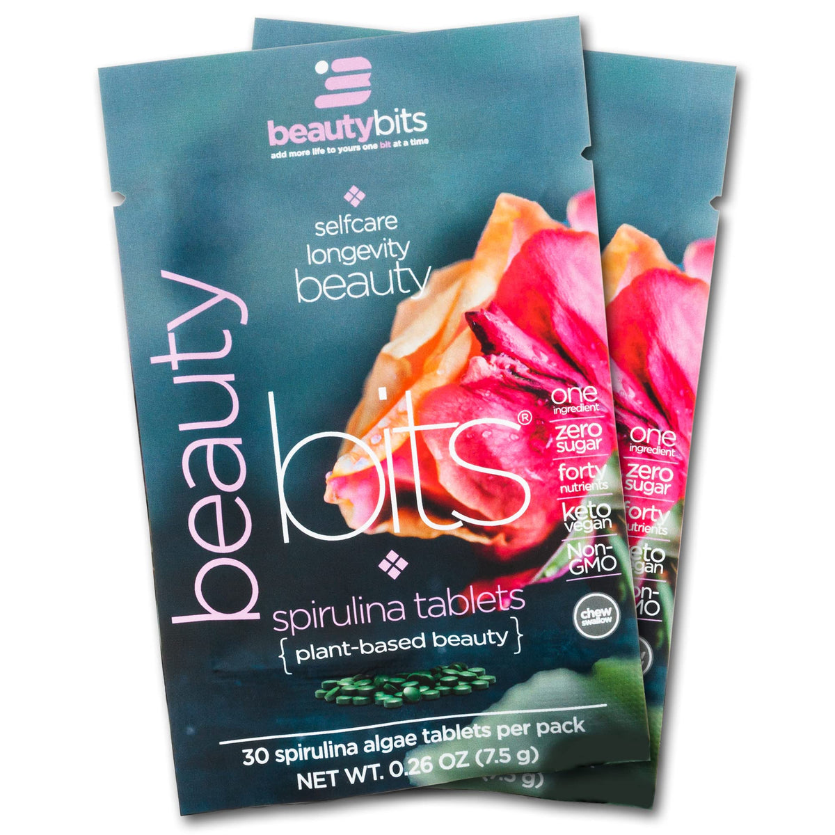 ENERGYBITS BEAUTYbits Pure Spirulina Algae Tablets, Superfood Tablets,