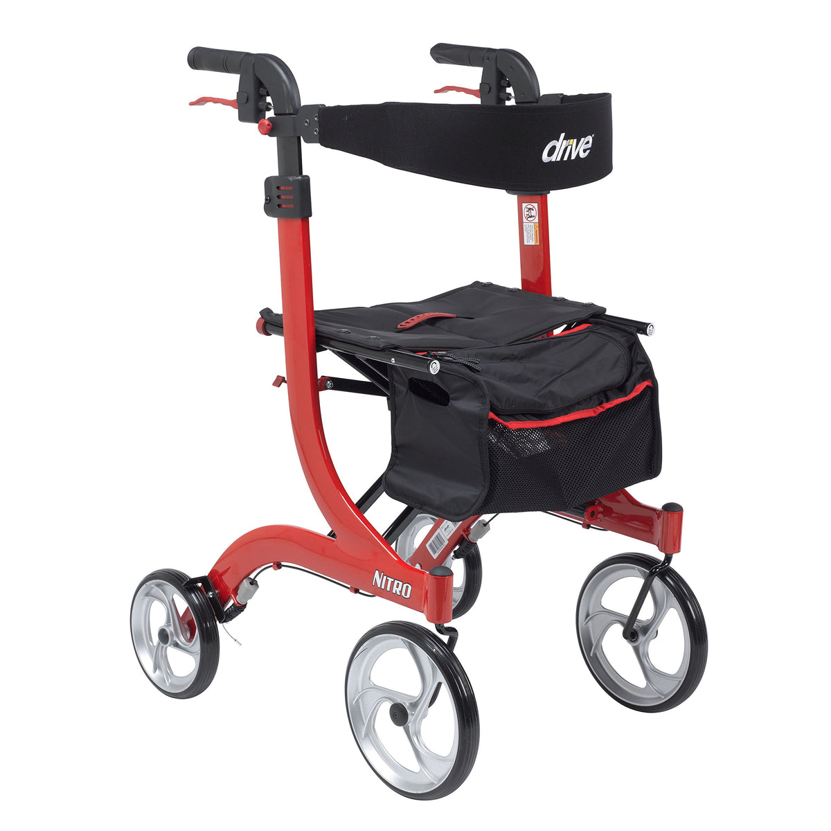 Drive Medical RTL10266-T Nitro DLX Foldable Rollator Walker with Seat,