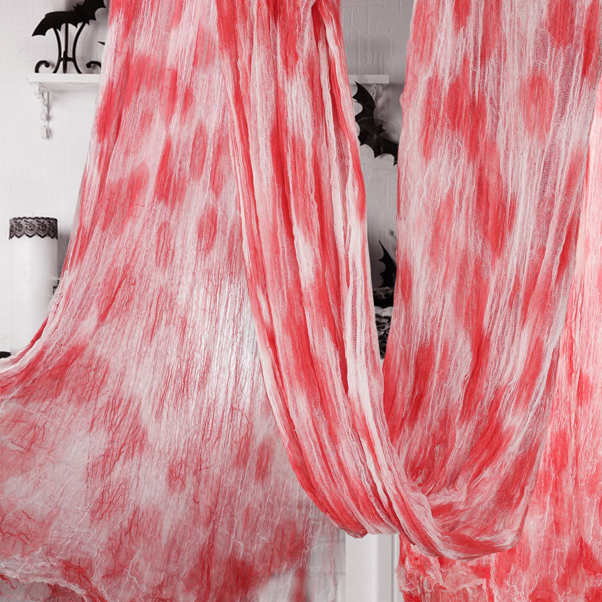 Xgunion Halloween Creepy Cloth 315X87 inch Red Bloody Spooky Halloween