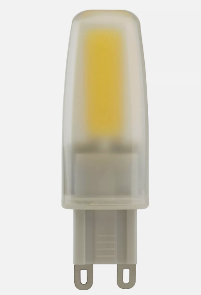 Silicon LED 4W 25W 120V JCD Double Loop 2-Pin Bi-Pin G9 Frosted 3000K