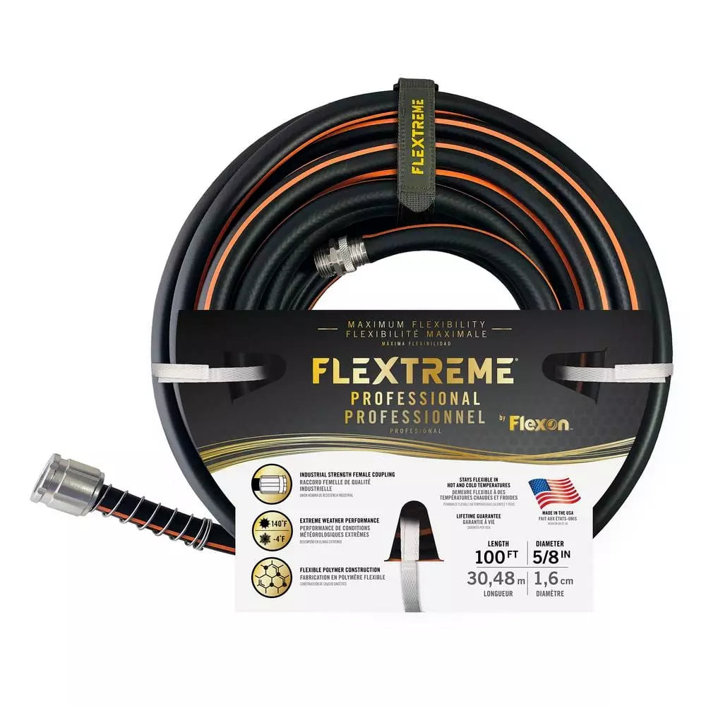 FELXTREME Rubber Garden Hose Flexible Female Coupling Kink Free Heavy