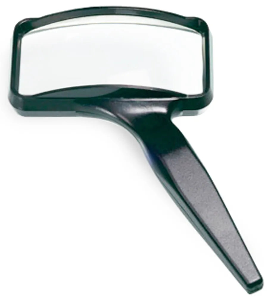 DONEGAN Aspheric Lens Hand Magnifier. 2" x 4" Rectangular Lens, 3x Mag