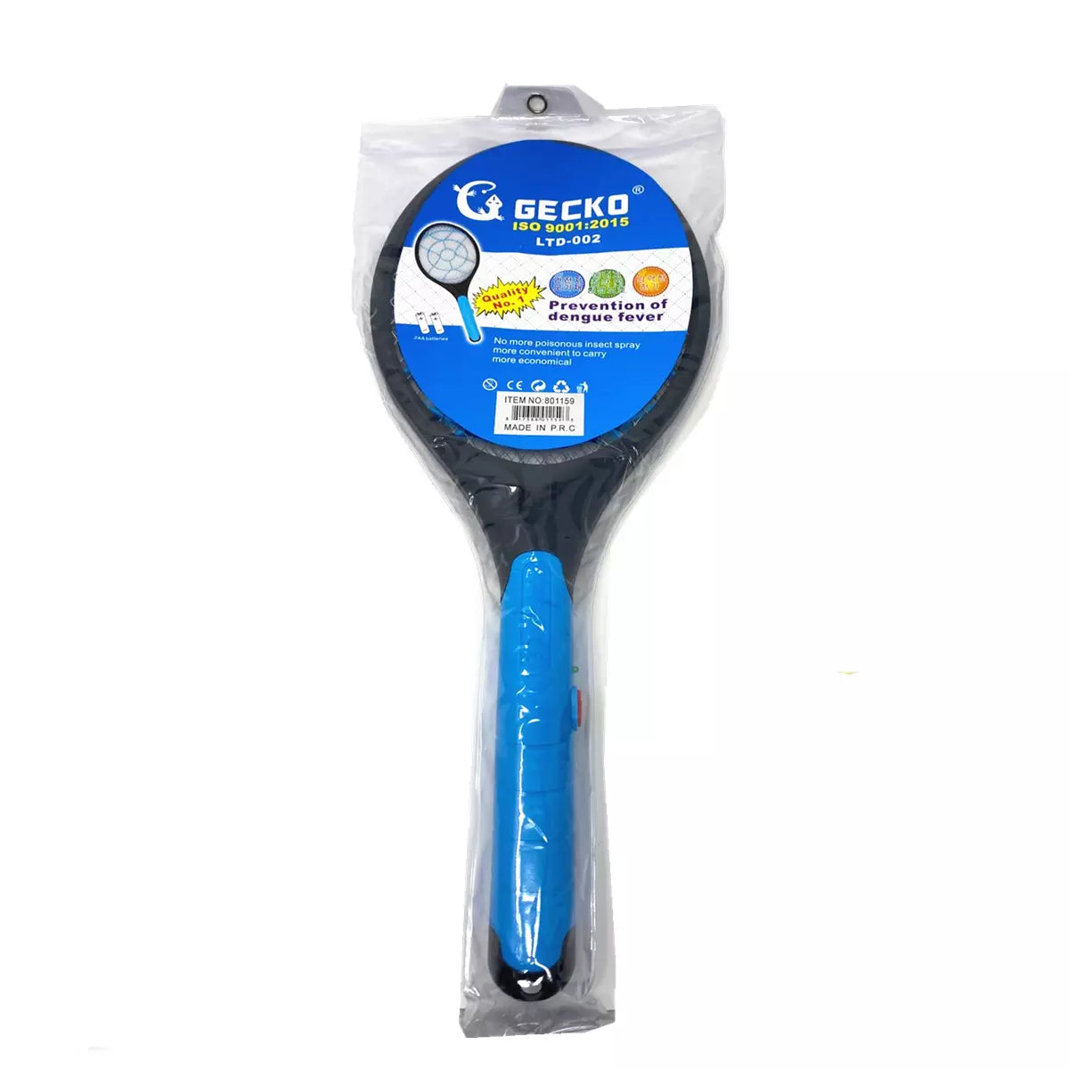 GECKO - 1 Pack Battery Operated Electric Mosquito Fly Swatter Zapper P