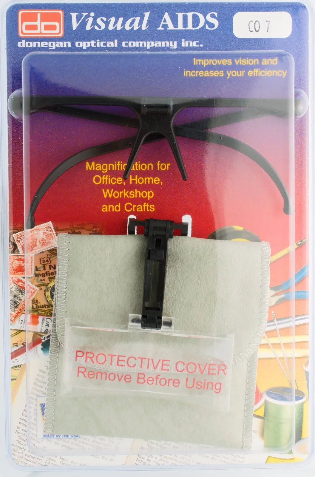 DONEGAN CO-7 Flip-Up Clip-On Binocular Magnifier Kit. 2.75x Magnificat