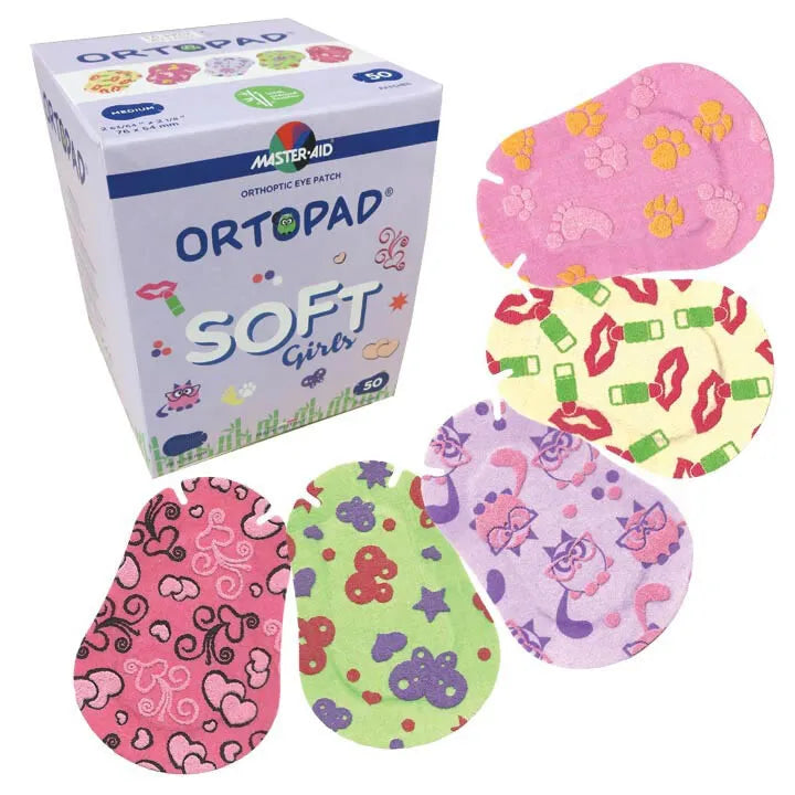 ORTOPAD Soft Bamboo Girls Eye Patches Box of 50