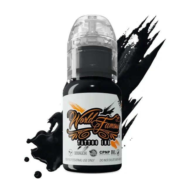 WORLD FAMOUS TATTOO INK True Black Natural High-Quality Pigment Tattoo