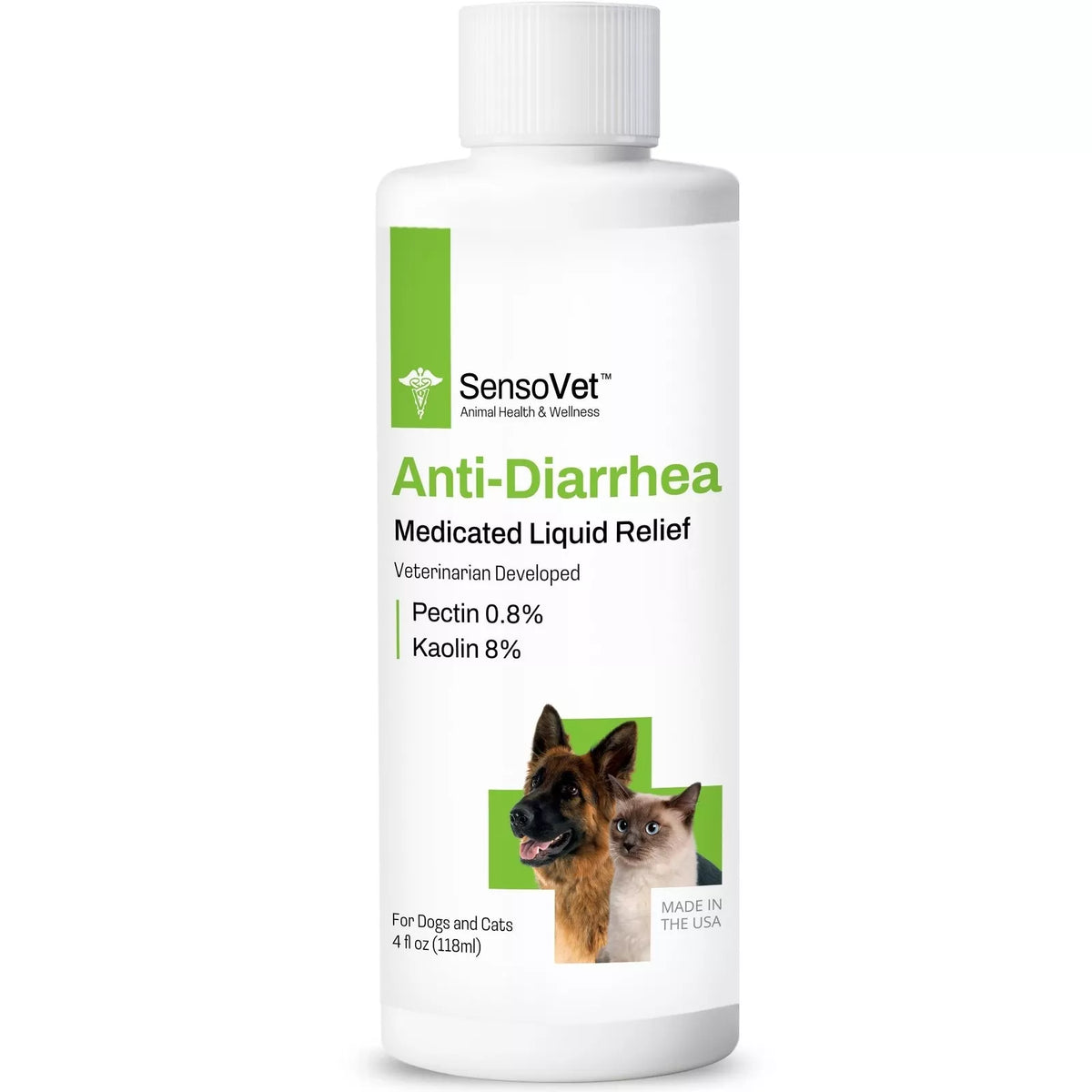 SensoVet Diarrhea Treatment Liquid for Dogs & Cats with Pectin and Kao