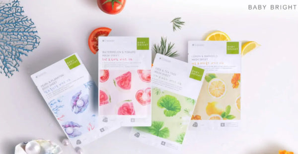 BABY BRIGHT Mask Sheet Pearl and Plankton Reduce Wrinkles Smooth 20g x ...