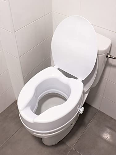 Pepe - Toilet Seat Risers for Seniors 4 inch, Raised Toilet Seat with ...