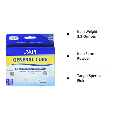 API General Cure Freshwater and Saltwater Fish Powder Medication 10-Co ...