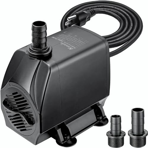 KEDSUM 880GPH Submersible Water Pump(3500L/H, 100W), Ultra Quiet Water
