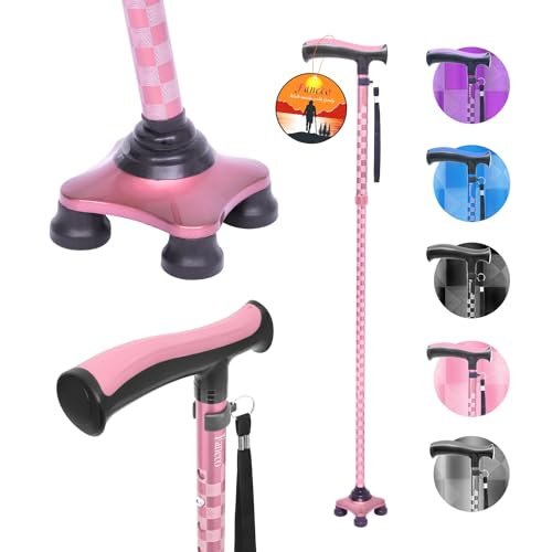 FANECO Walking Cane for Women/Men, Free Standing Folding Cane for Seni