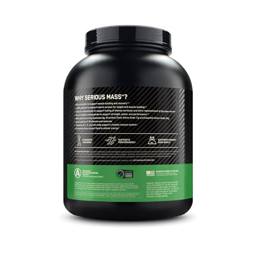 Optimum Nutrition Serious Mass, Weight Gainer Protein Powder, Chocolat ...