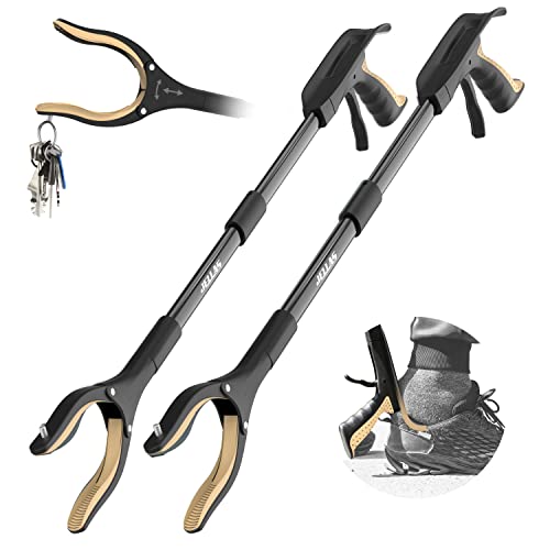 Jellas 2-Pack 32 Inch Grabber Reacher Tool with Magnetic Tip, Reacher