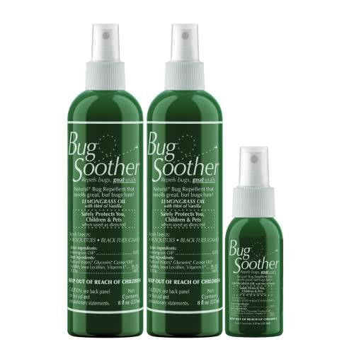 Bug Soother Spray (2, 8 oz) - Natural Insect, Gnat and Mosquito Repell