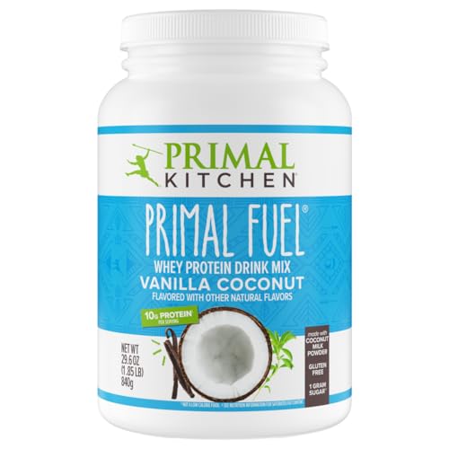 Primal Kitchen Primal Fuel Vanilla Coconut Whey Protein Drink Mix, Glu