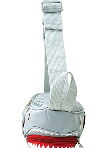 WonderMolly Premium Nylon Shark with Gill Pockets Fanny Pack Hip Waist ...