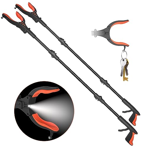 Kekoy 44inch Extended Grabber Reacher Tool, 2-Pack Grabbers for Elderl