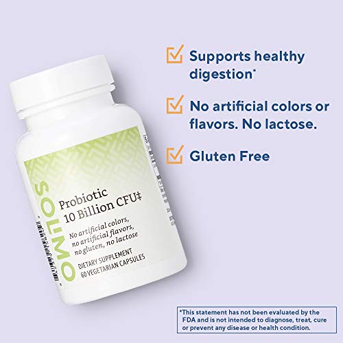 Amazon Brand - Solimo Daily Probiotic Capsule, 10 Billion Active Cultu ...