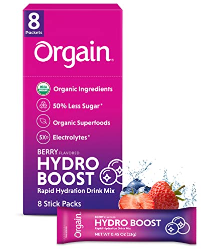 Orgain Organic Hydration Packets, Electrolytes Powder - Berry Hydro Bo