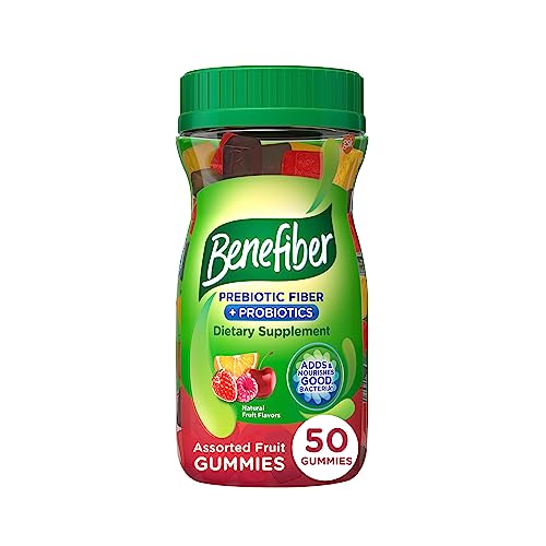 Benefiber Prebiotic Fiber Supplement Gummies with Probiotics for Diges ...