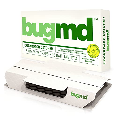 BugMD Indoor Cockroach Killer & Roach Trap - Sticky Insect, Spider, Cr