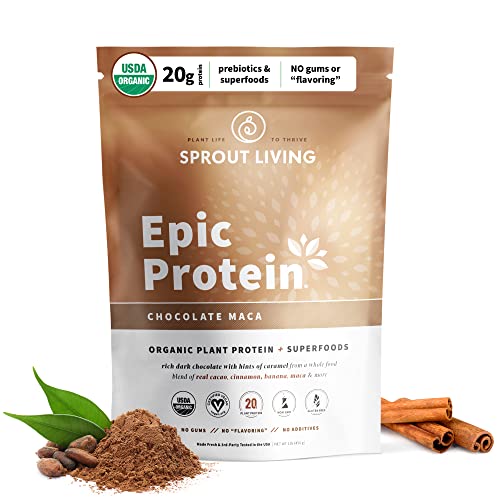 Sprout Living Epic Protein, Plant Based Protein & Superfoods Powder, C