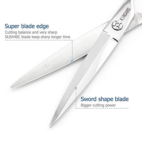 Barber Scissors 7" Professional Sliding Hair Scissors Willow Shape Sli ...