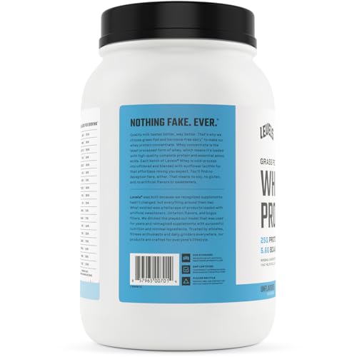 Levels Grass Fed 100% Whey Protein, No Hormones, Unflavored, 2LB – kate-minimalist