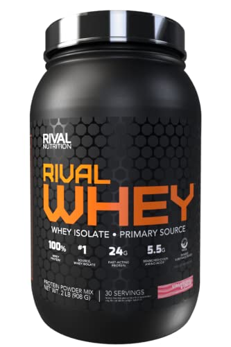 Rivalus Rivalwhey – Strawberry Creme 2lb - 100% Whey Protein, Whey Pro