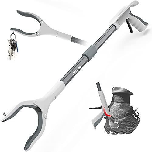 Jellas Grabber Tool, 32" Grabber Reacher Foldable Claw Reacher Grabber ...