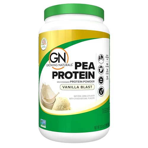 Growing Naturals | Vanilla Raw Pea Powder 15g Plant Protein | 2.8G BCA