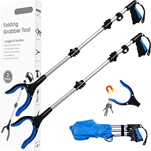 QAYSKYTY 2-Pack 43 Inch Grabber Tool, Extra Long Grabbers for Elderly