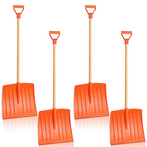 Gisafai 4 Pcs Winter Kids Snow Shovel Plastic Shovel Portable Shovel w