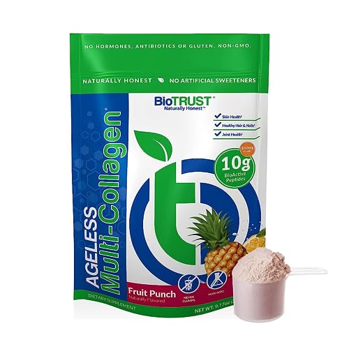 BioTrust Ageless Multi Collagen Peptides Powder – 5 Types (I, II, III,