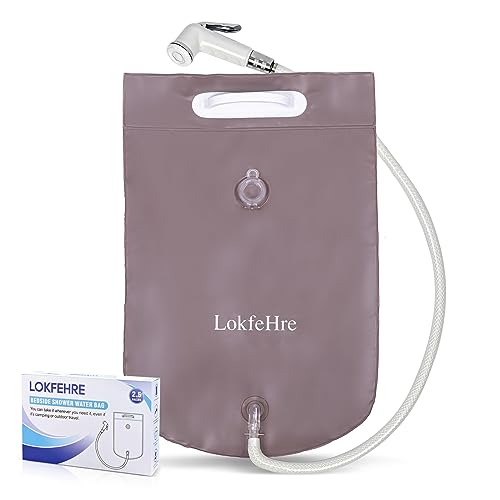 LOKFEHRE Bedside Shower Water Bag - 2.5 GL Portable Water Shower Bag F