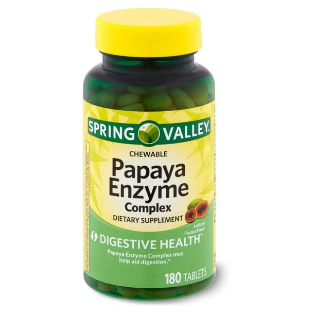 Spring Valley Spring - Valley Papaya Enzyme Complex Tablets - 180 Chew