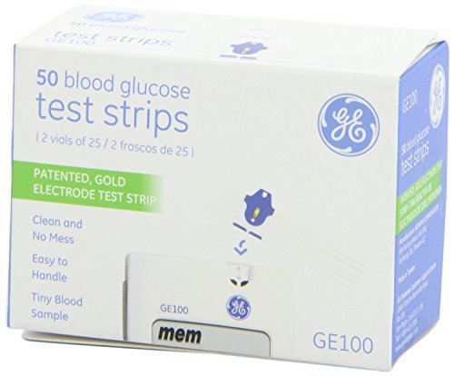 GE100 Blood Glucose Test Strips - 4/Boxes of 50 Strips = 200/Total Str