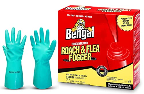 Bengal Concentrated Roach &Flea Fogger - Roach Killer Indoor Infestati