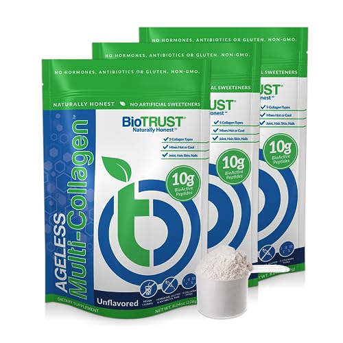 BioTrust Ageless Multi Collagen Protein Powder – 5 Collagen Types (I,