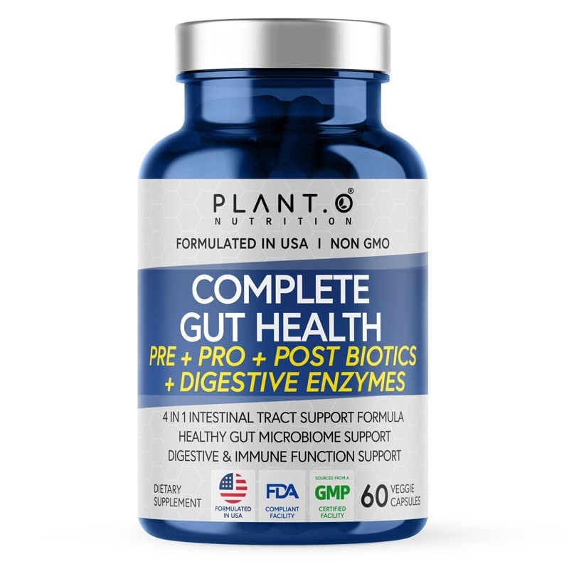 4-in-1 Prebiotic Probiotic & Postbiotic for Women & Men, Complete Gut